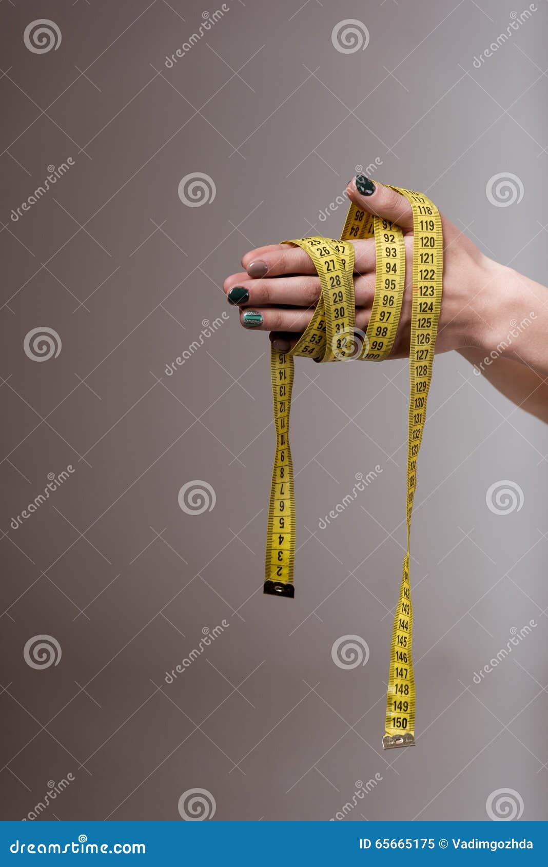 Tape measure around hand stock image. Image of measure - 65665175