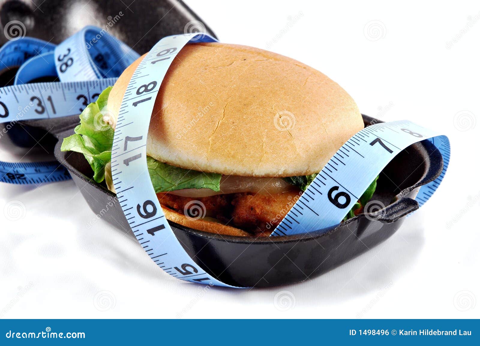 Tape Measure Around Sandwich Stock Photo - Image of calorific, culinary ...