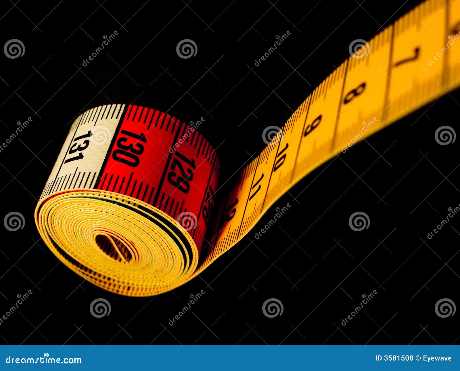 Tape Measure Black Background Stock Photo - Image of close, tailoring ...