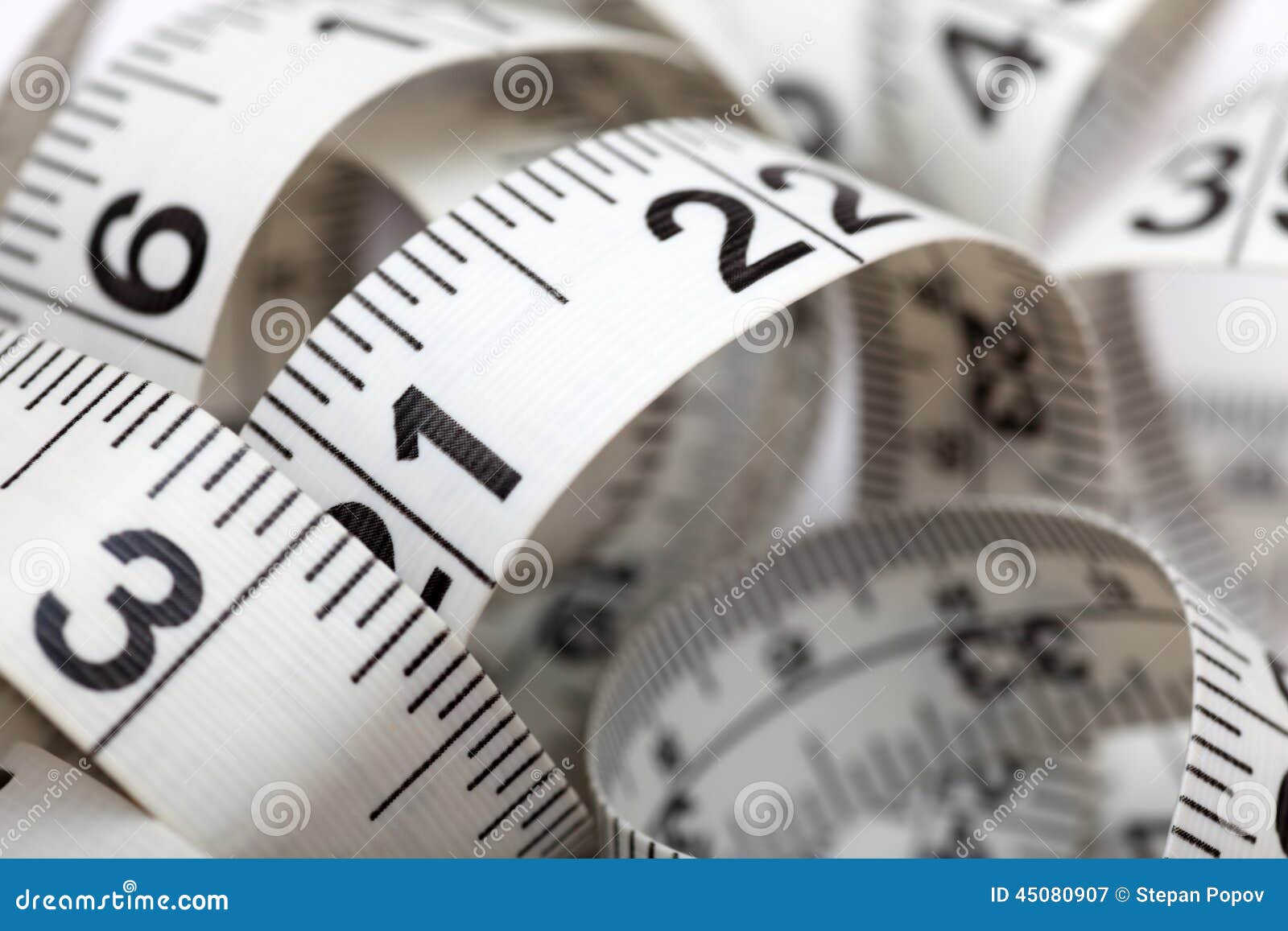 Tape measure close-up stock image. Image of studio, focus - 45080907