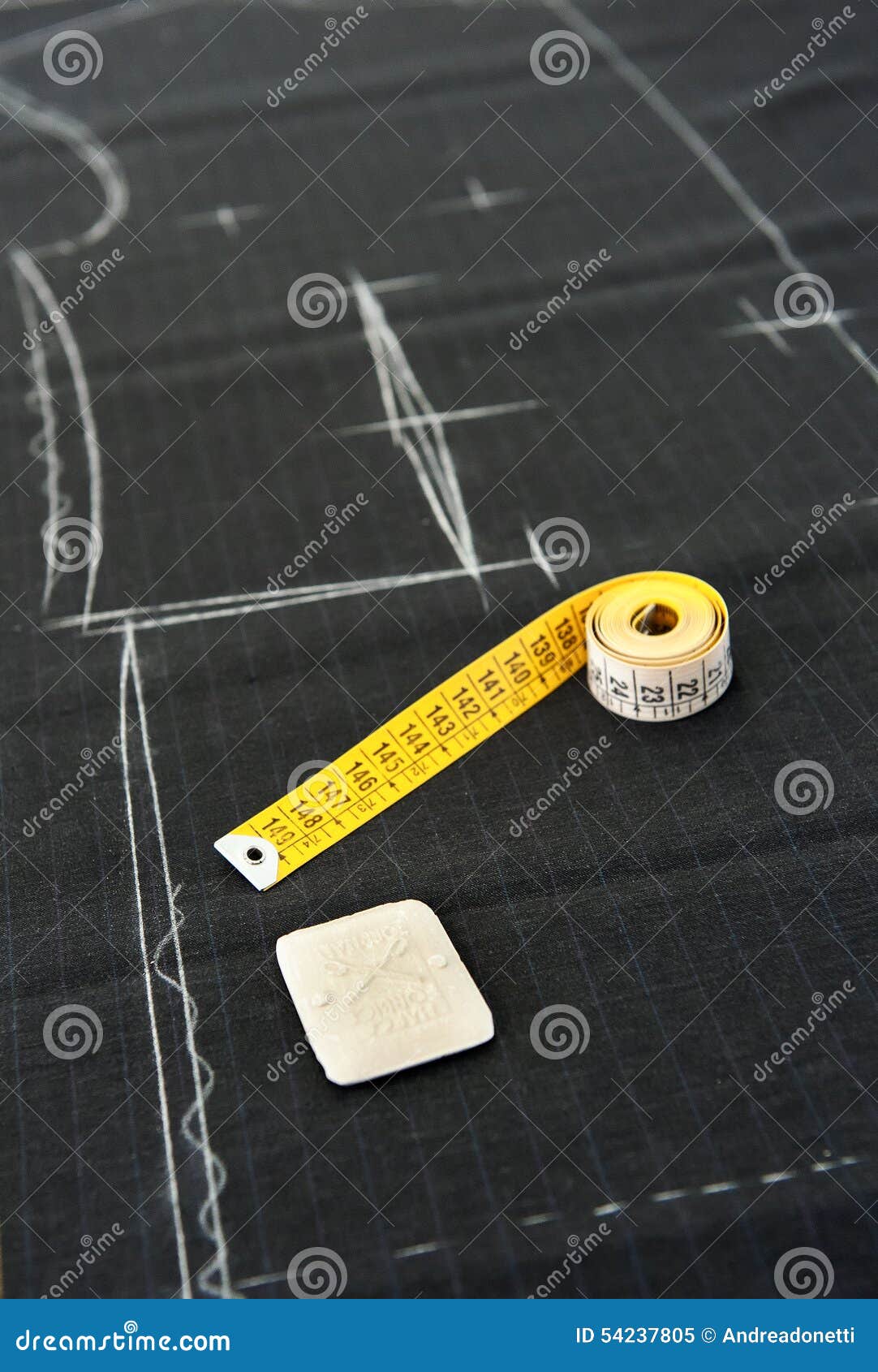 Tape Measure in a Clothing Design Studio Stock Image - Image of measure ...