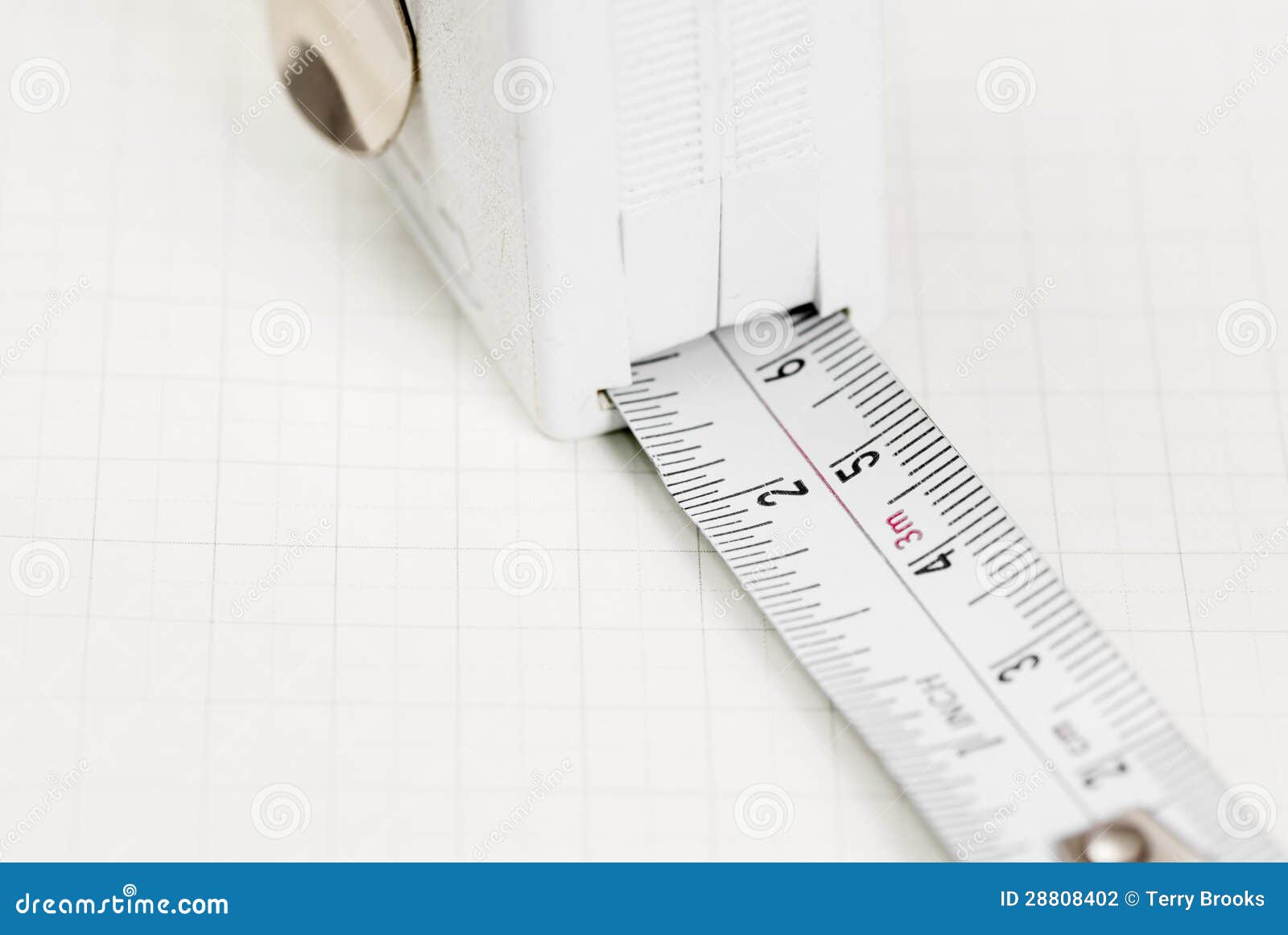 Tape Measure on Graph Paper. Stock Photo - Image of plans, instrument ...