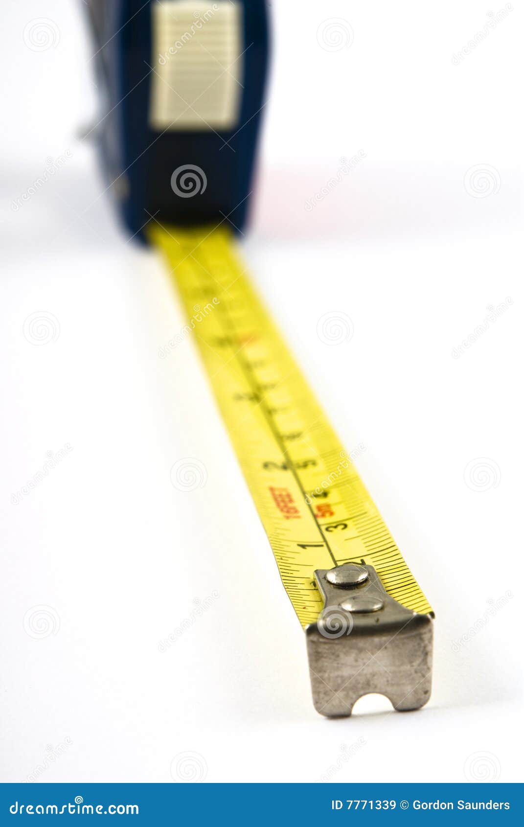 Tape Measure Isolated on White Stock Image - Image of work, yellow: 7771339