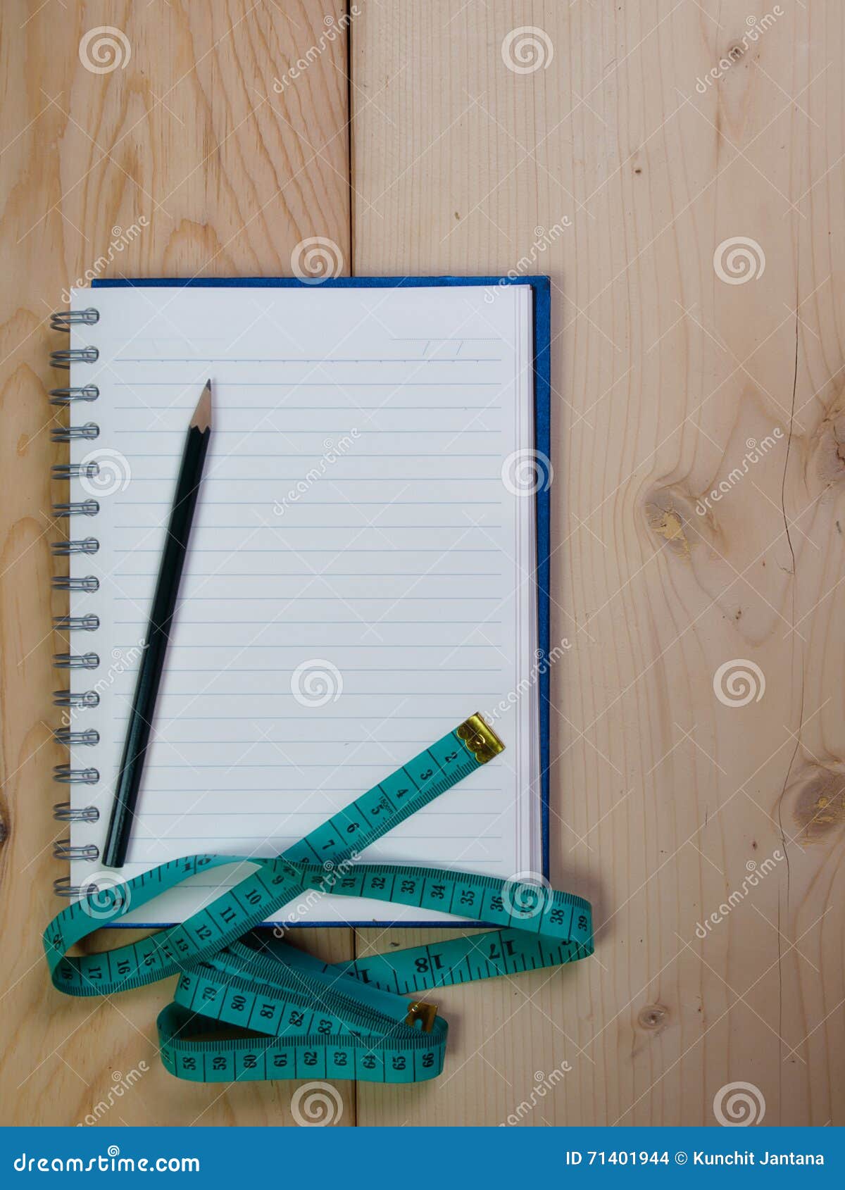 Tape Measure with Notebook for Writing Notes Stock Photo - Image of ...