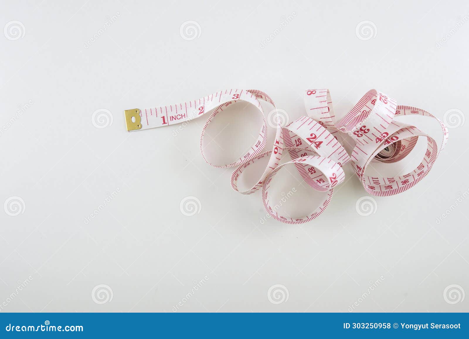 Tape Measure with Number on White Space Stock Photo - Image of space ...