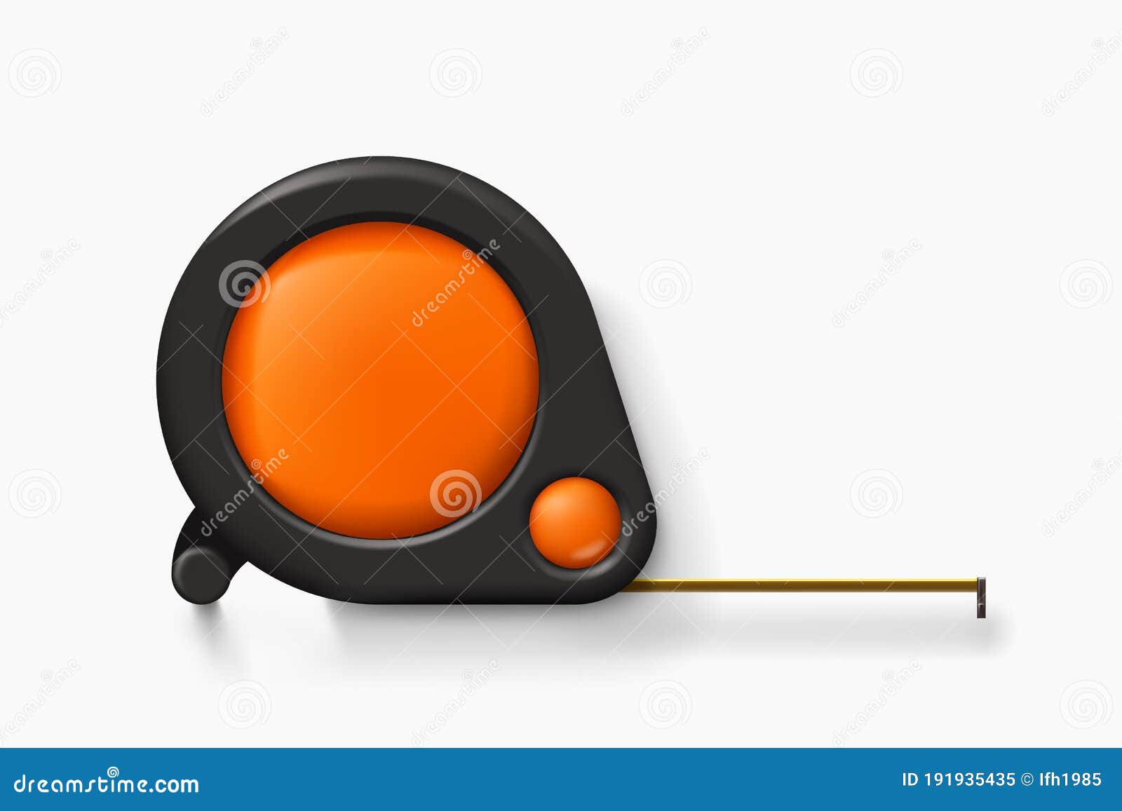 Tape Measure Realistic on White with Shadow Stock Vector - Illustration ...