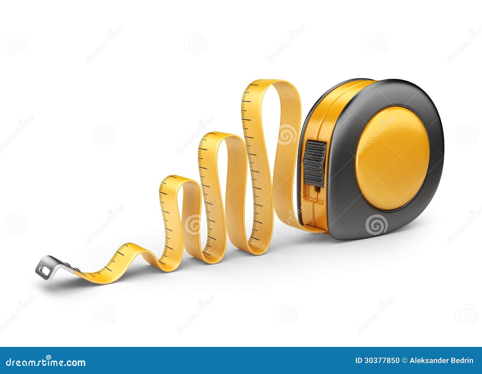 Tape Measure Ruler. 3D Icon Isolated Stock Illustration - Illustration ...