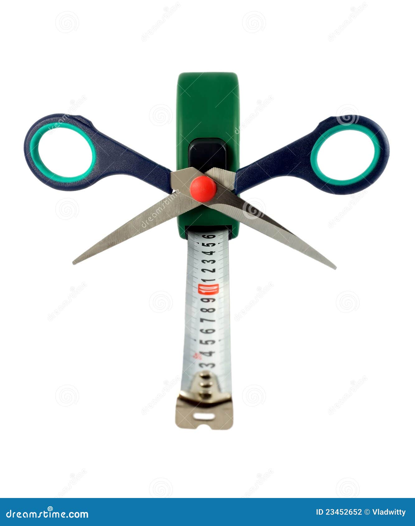 Tape-measure and scissors stock photo. Image of clothes - 23452652