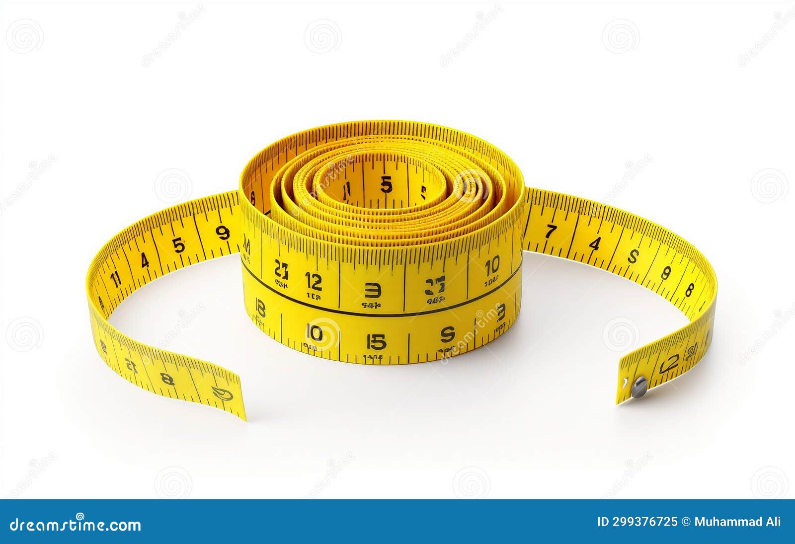 Tape Measure on White Background Stock Illustration - Illustration of ...