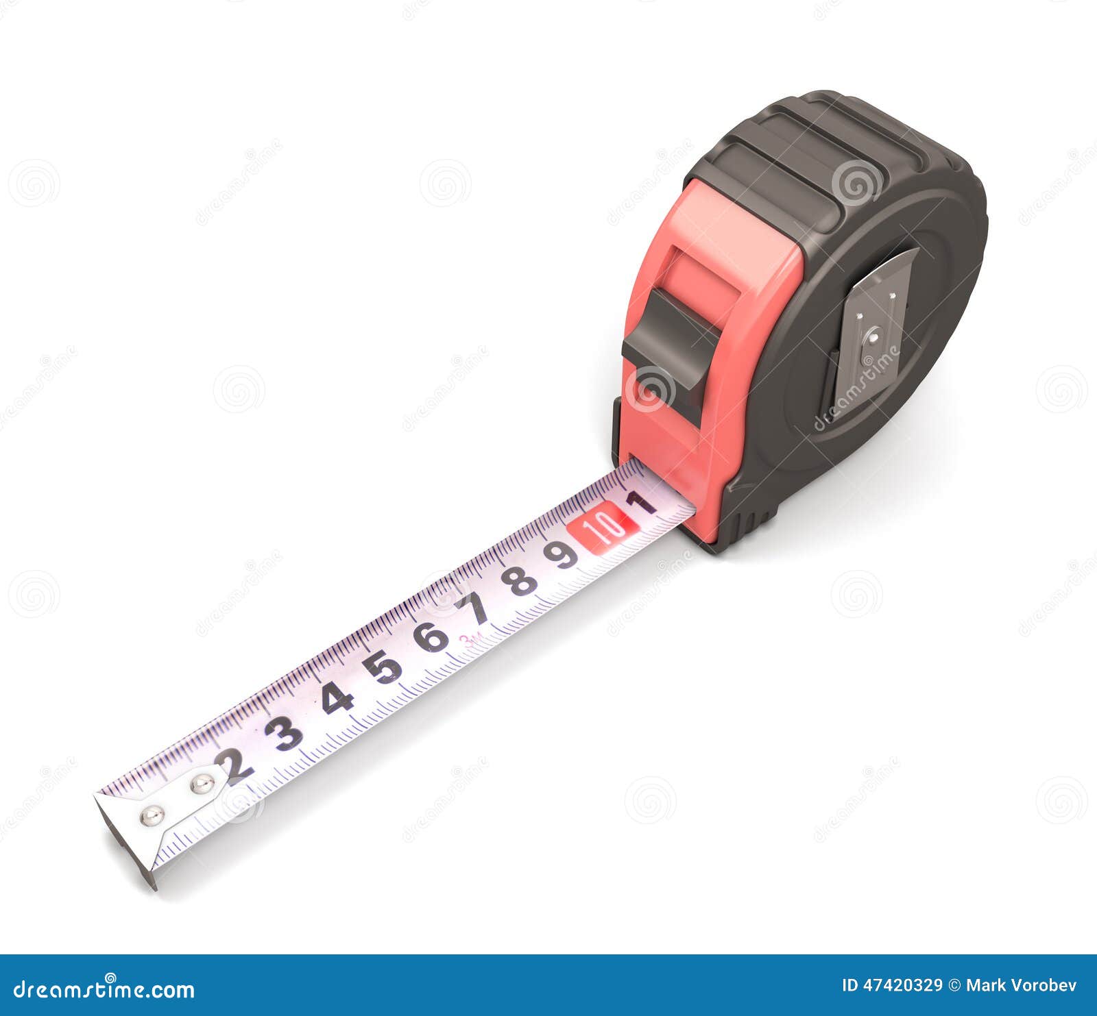 Tape Measure on the White Background Stock Illustration - Illustration ...