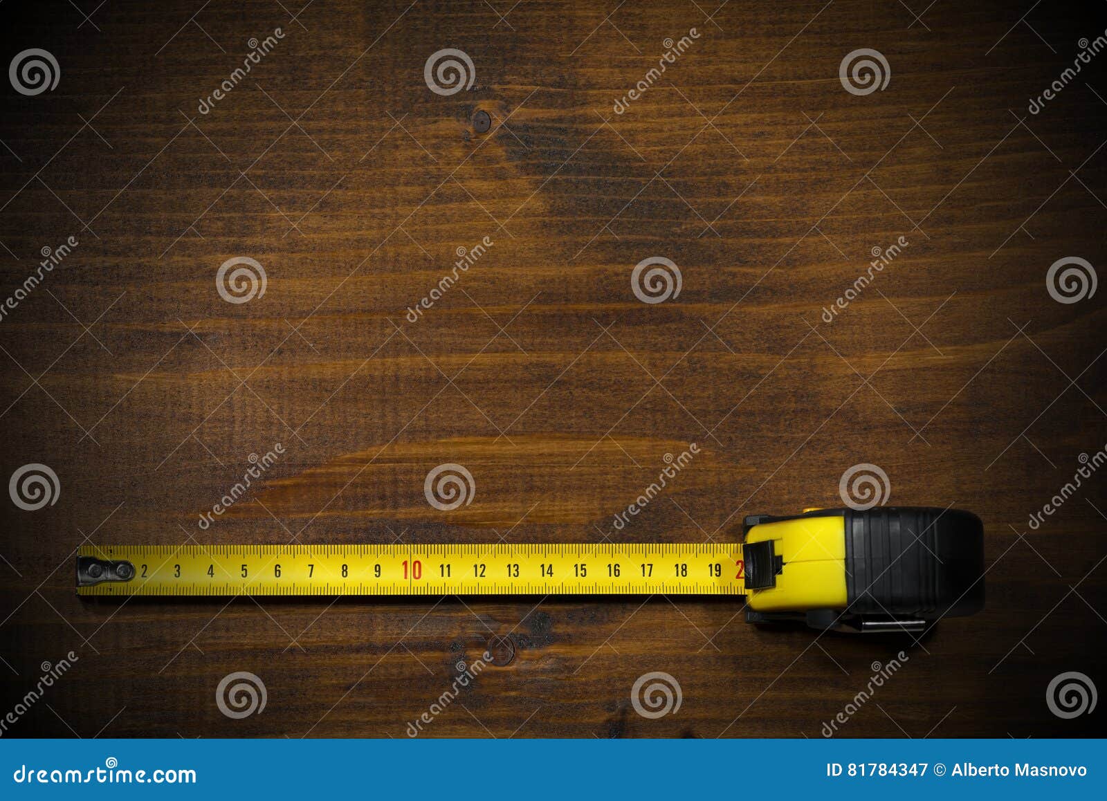 Tape Measure on a Wooden Work Table Stock Image - Image of measuring ...