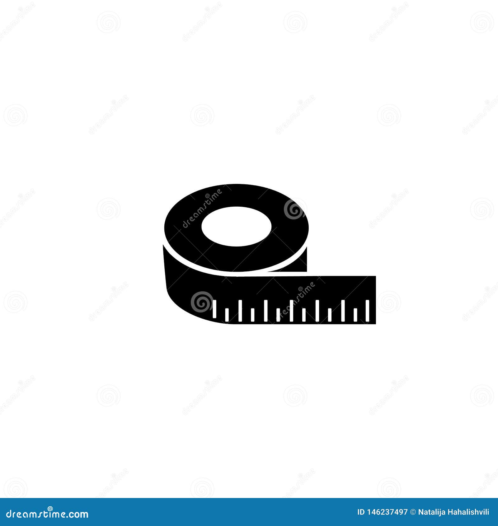 Tape Measurement Icon Symbol Logo Template. Stock Vector - Illustration ...