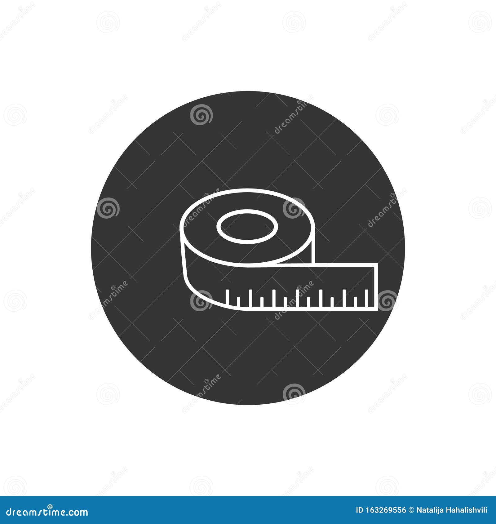 Tape Measurement Icon Symbol Logo Template. Stock Vector - Illustration ...