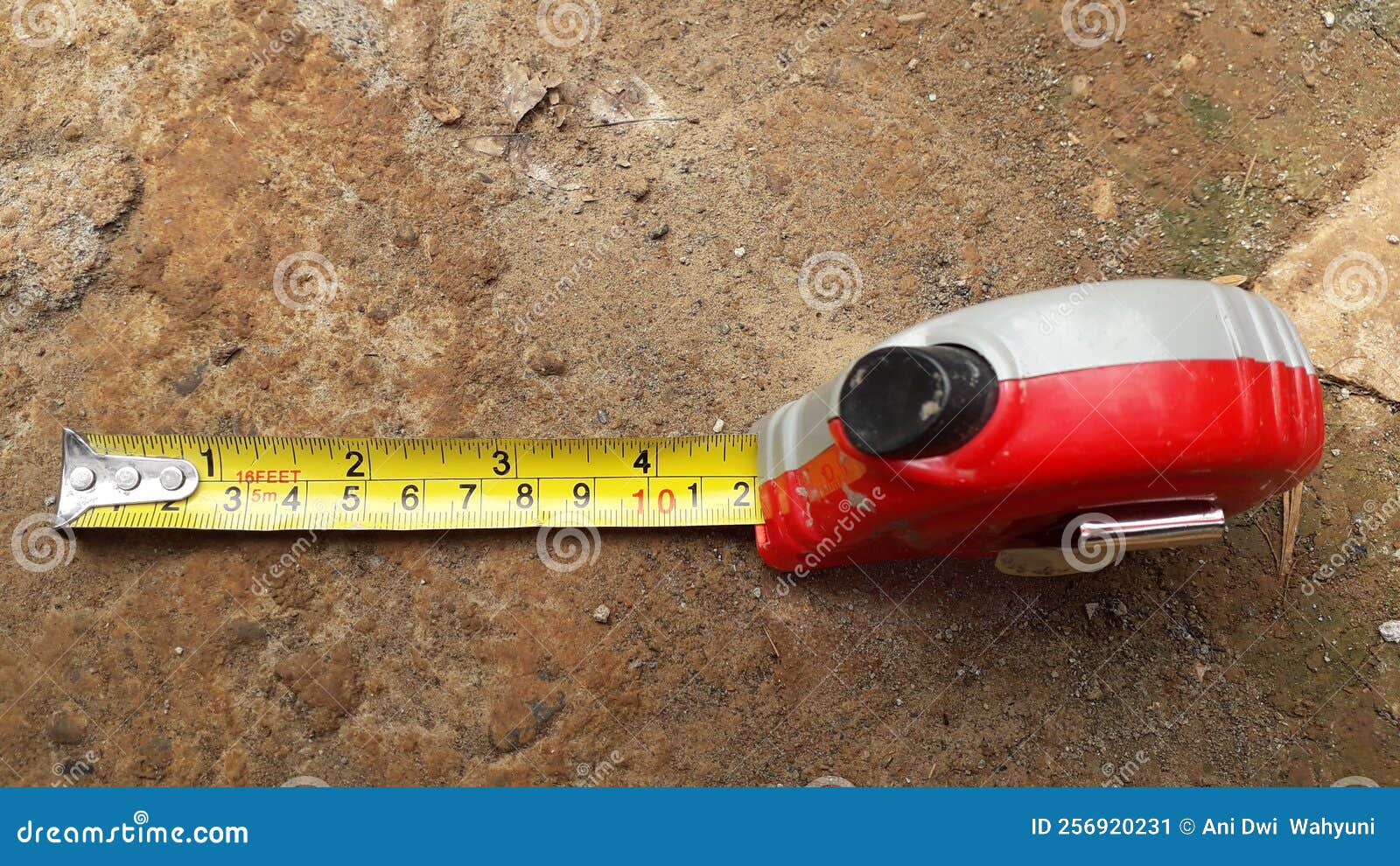 Tape Measurer or Meteran on Ground Stock Image - Image of vehicle ...