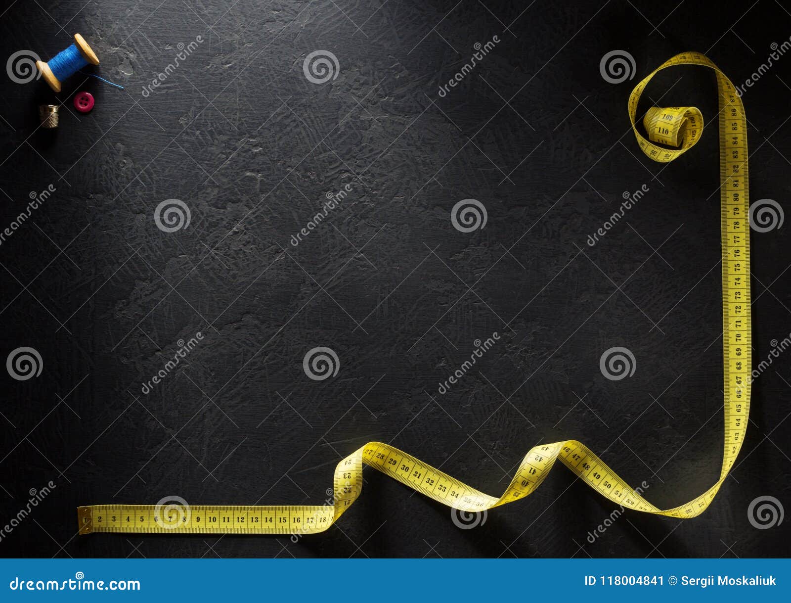 Tape Measuring on Black Background Stock Image - Image of heap, stone ...