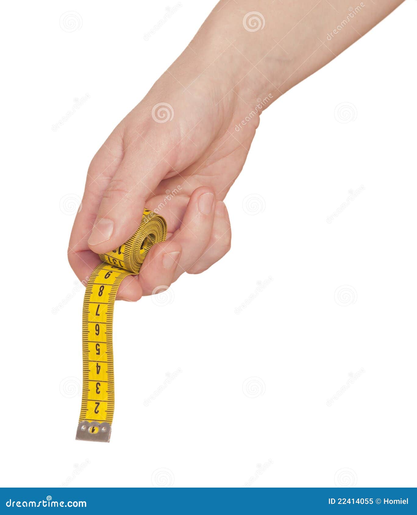 Tape measuring in hand stock image. Image of equipment - 22414055