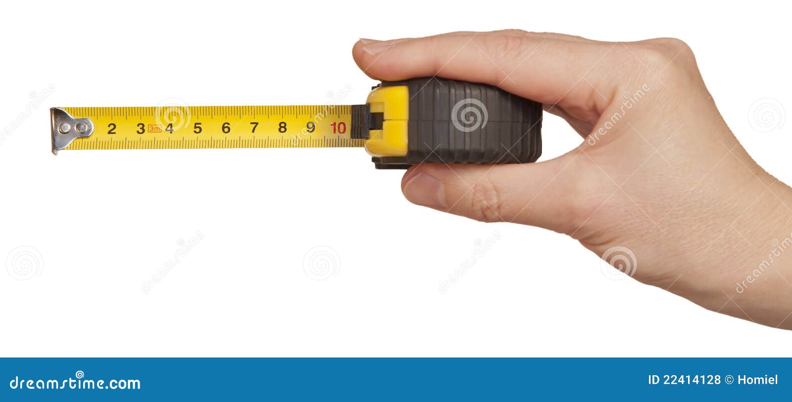 Tape measuring in hand stock photo. Image of measure - 22414128