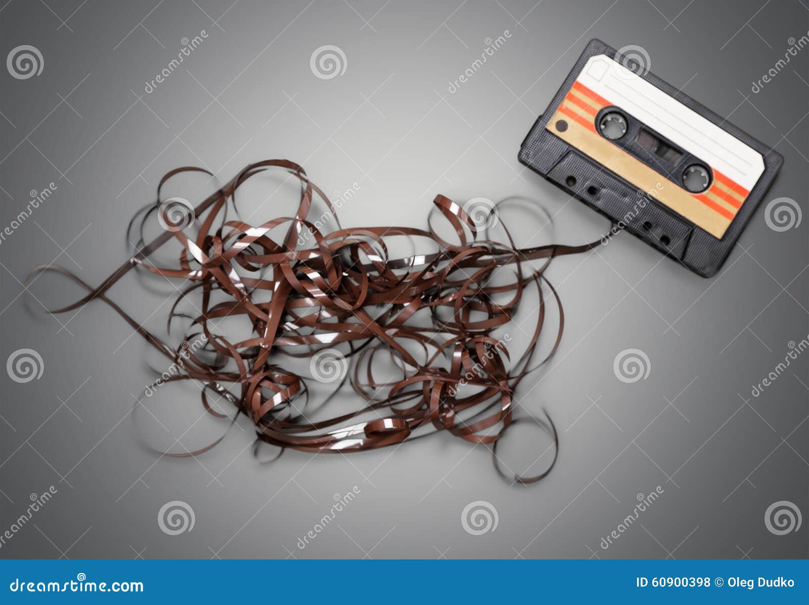 Tape mess stock photo. Image of recorder, grey, compact - 60900398