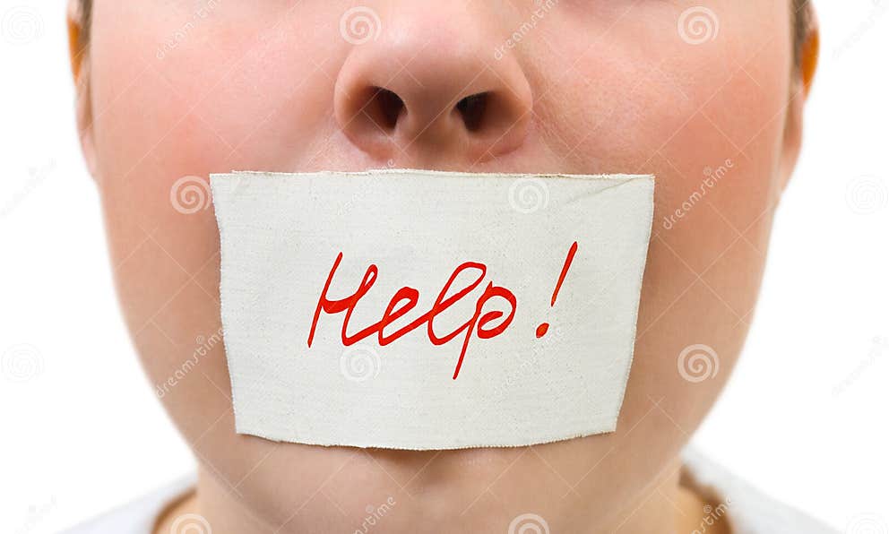 Tape over mouth stock image. Image of covering, abstract - 9345495