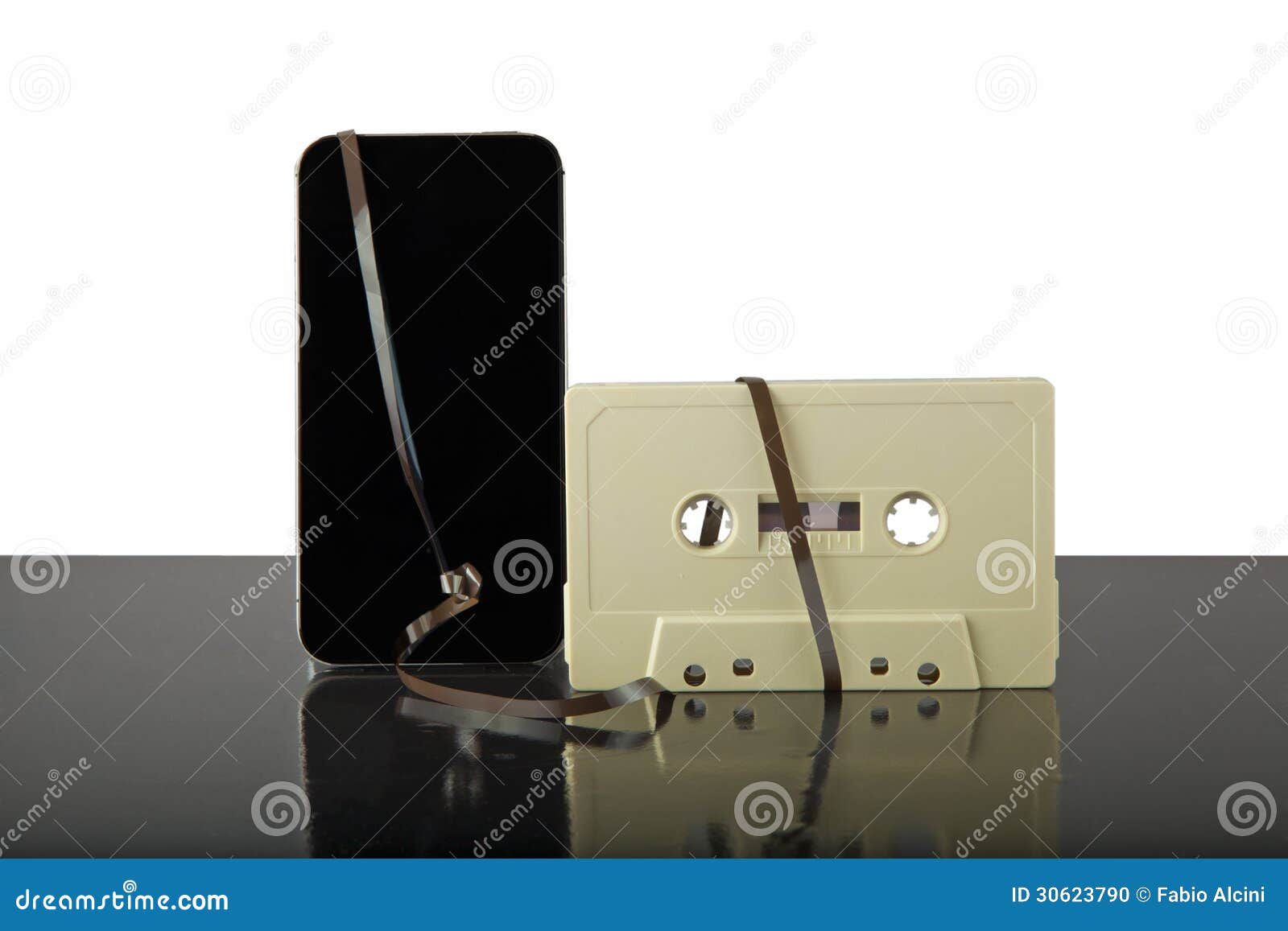 Tape and phone stock photo. Image of downloading, film - 30623790