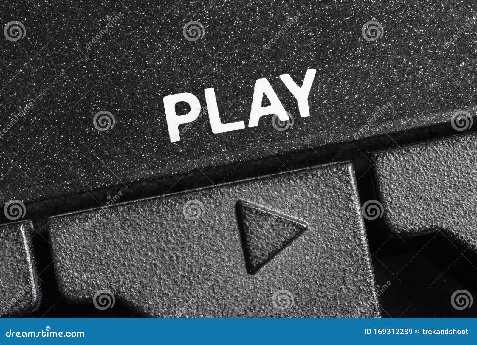 Tape Recorder Play Button Close Up Stock Image - Image of people, level ...