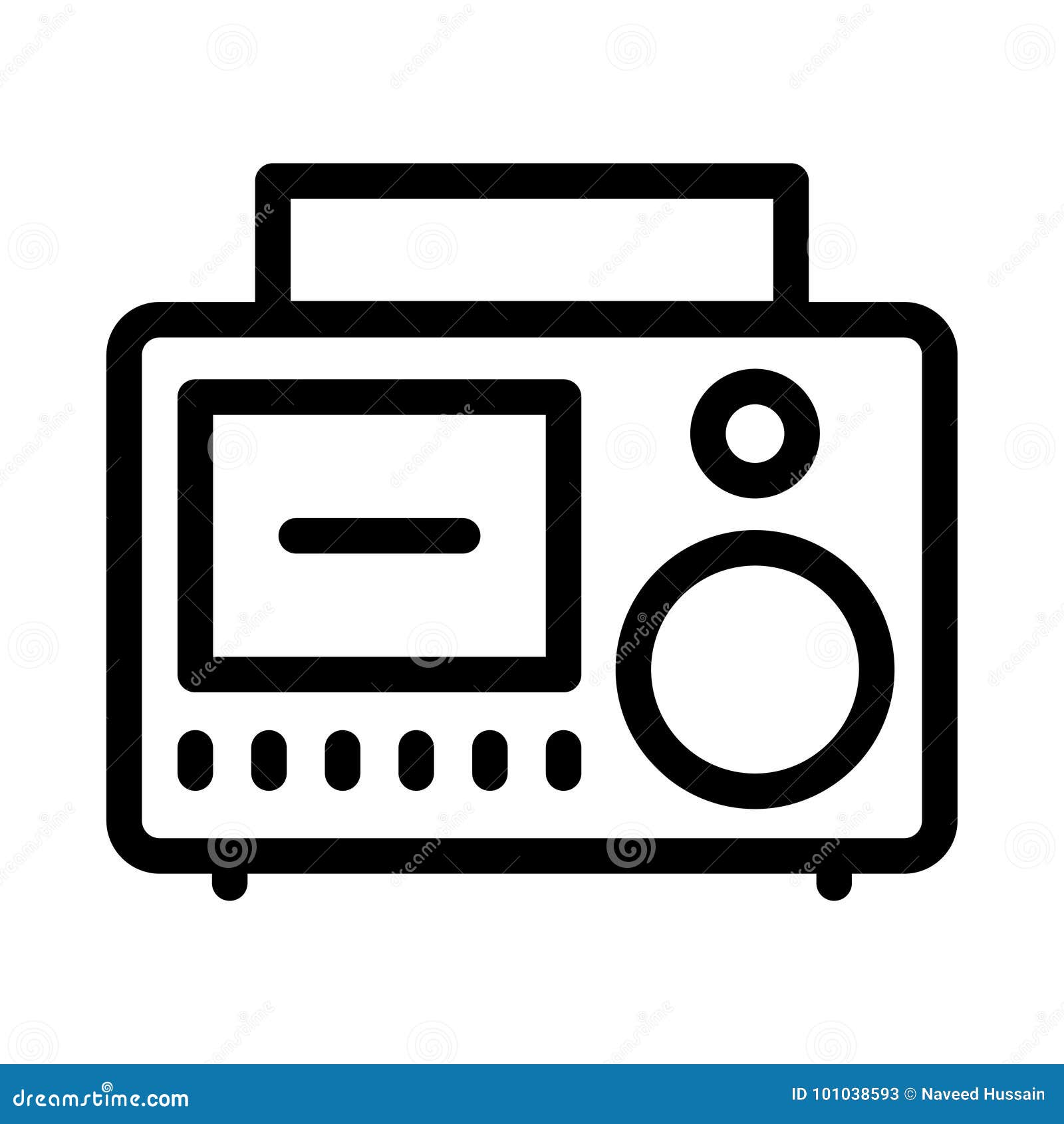 Tape recorder icon stock illustration. Illustration of line - 101038593