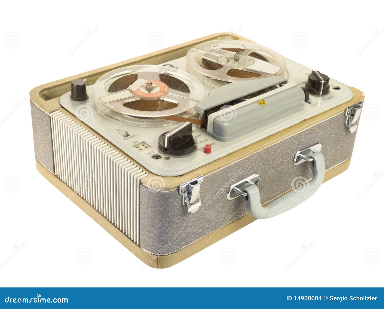 Old Portable Reel Tube Tape-recorder Royalty-Free Stock Photo ...