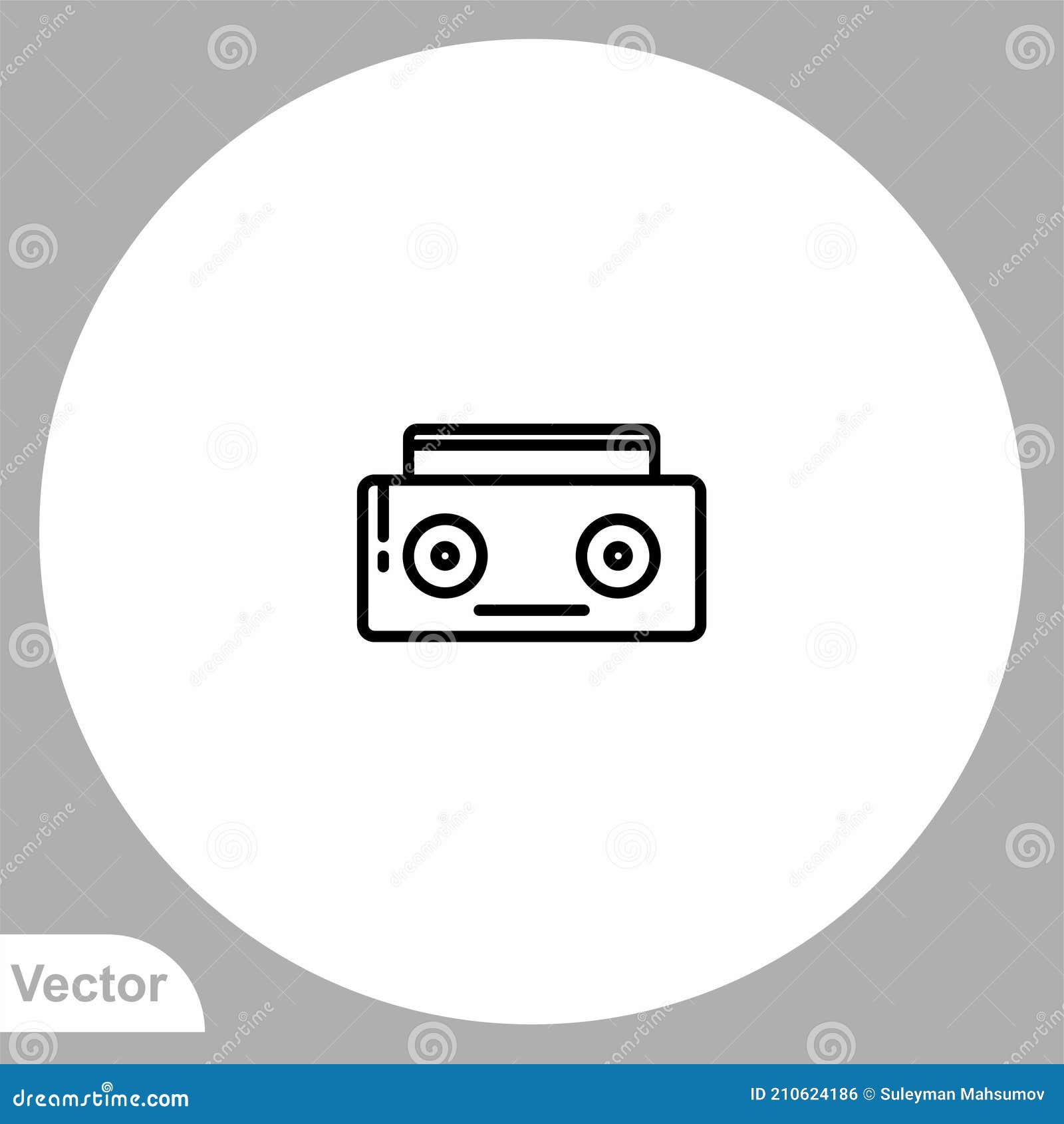 Tape Recorder Vector Icon Sign Symbol Stock Vector - Illustration of ...