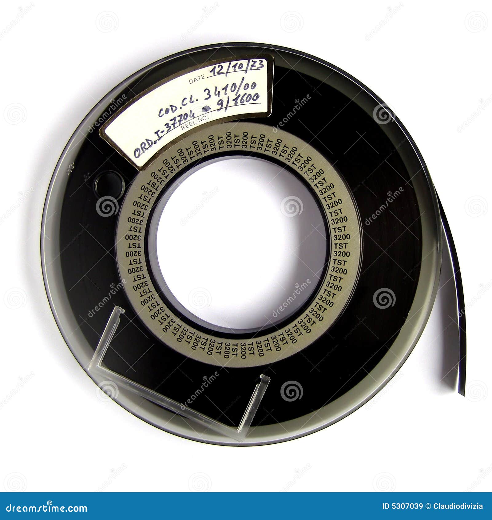 Tape reel (top view) stock image. Image of recording, video - 5307039