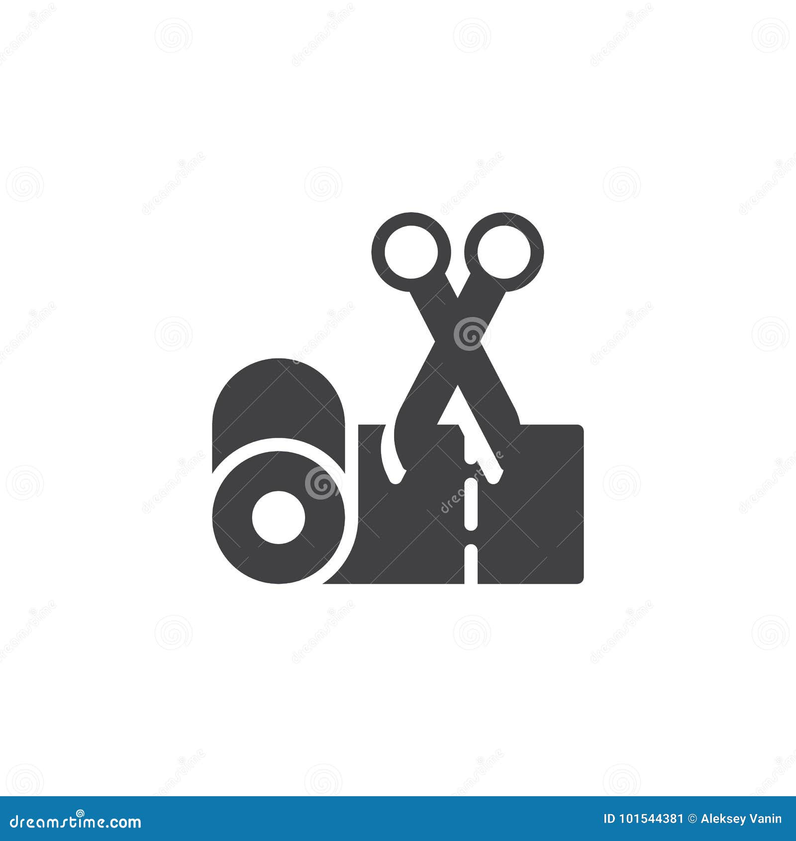 Tape and Scissors Icon Vector Stock Vector - Illustration of tool ...