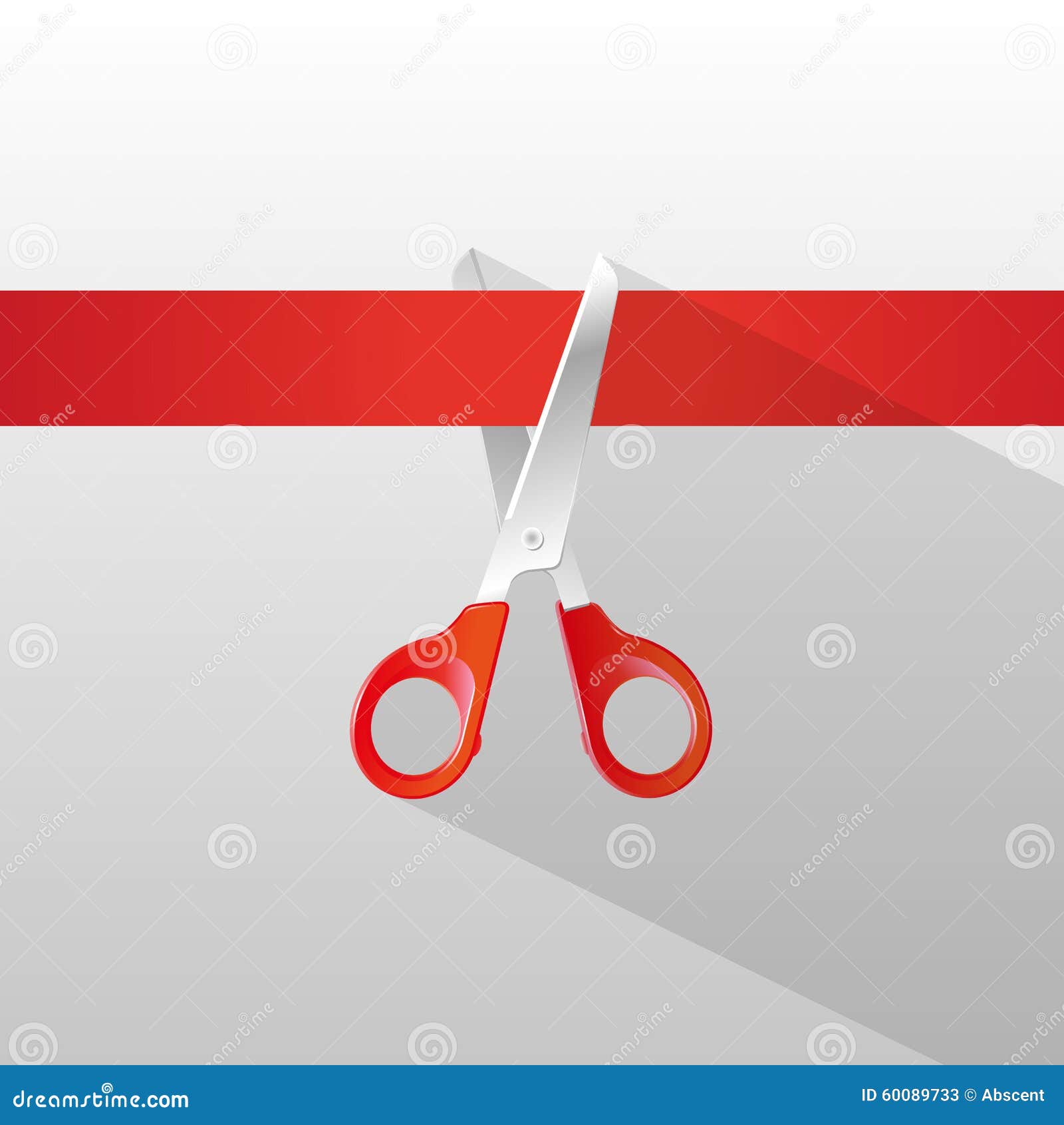 Tape and Scissors with Long Shadow Stock Vector - Illustration of flat ...