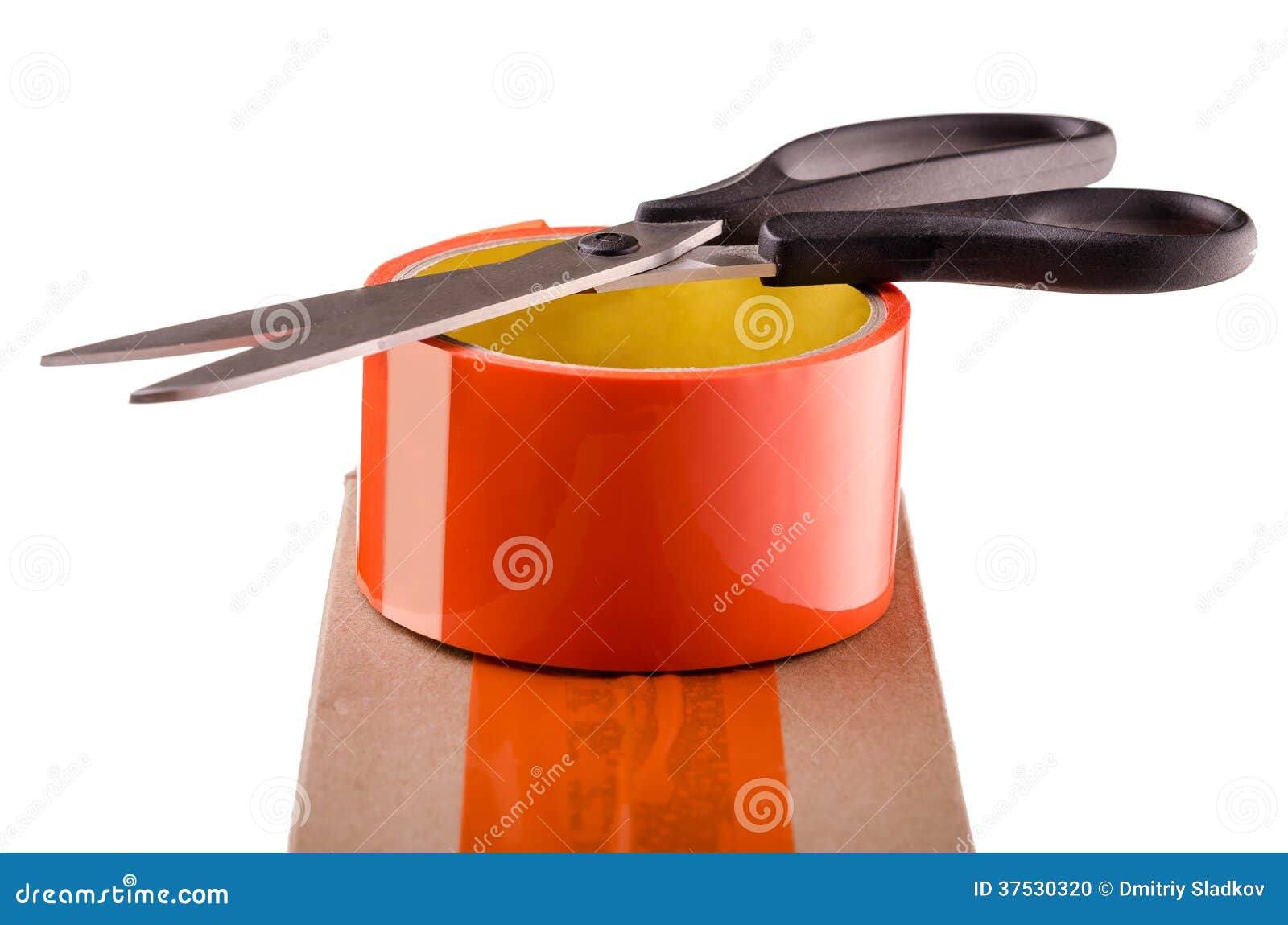 Tape and scissors stock photo. Image of emergency, objects - 37530320