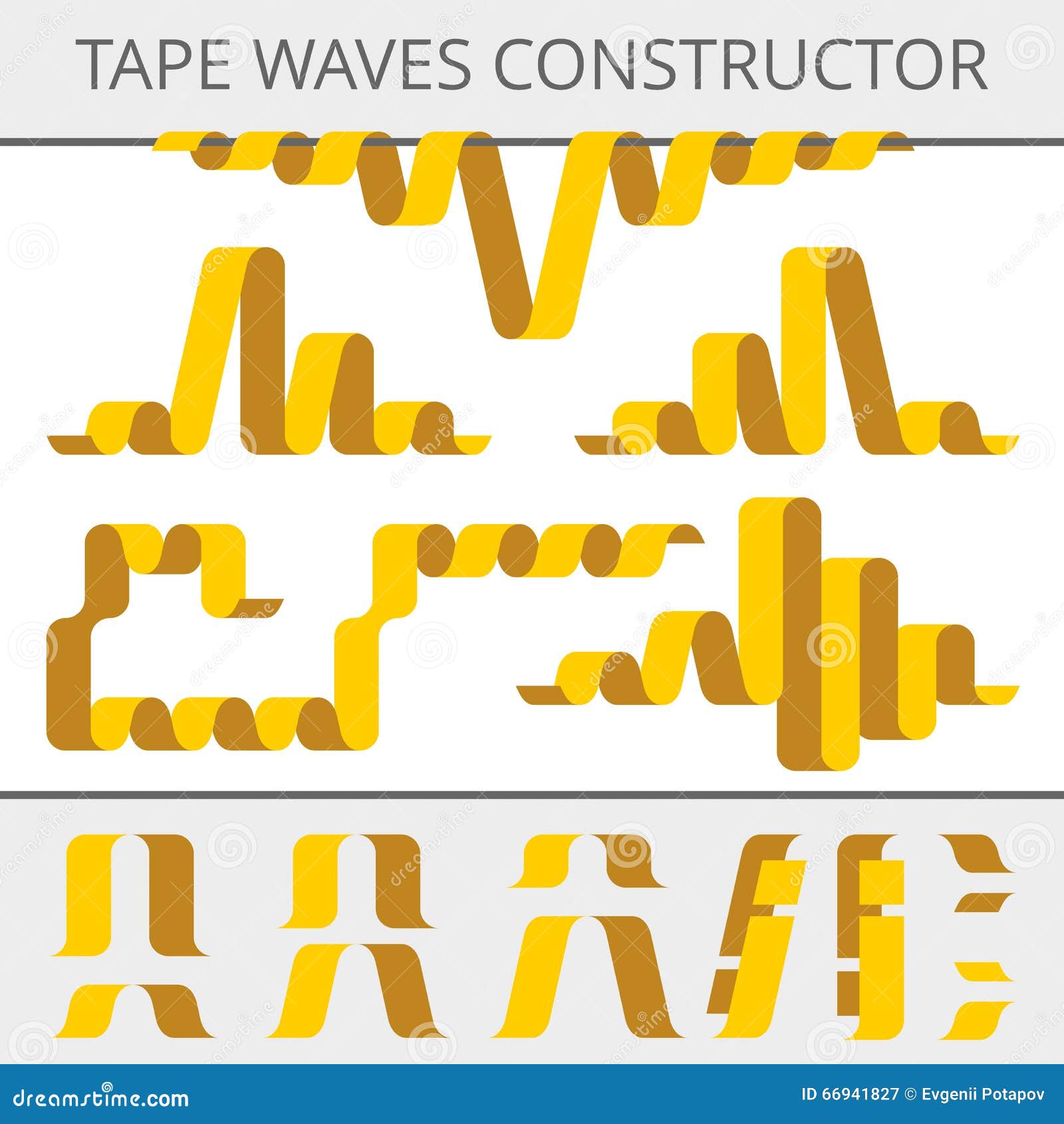 Tape waves constructor stock vector. Illustration of design - 66941827