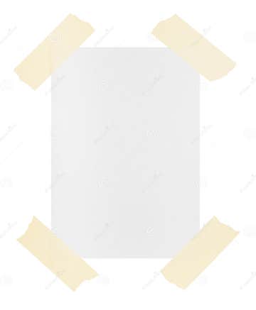 Taped down blank paper stock photo. Image of paper, stripe - 26840706