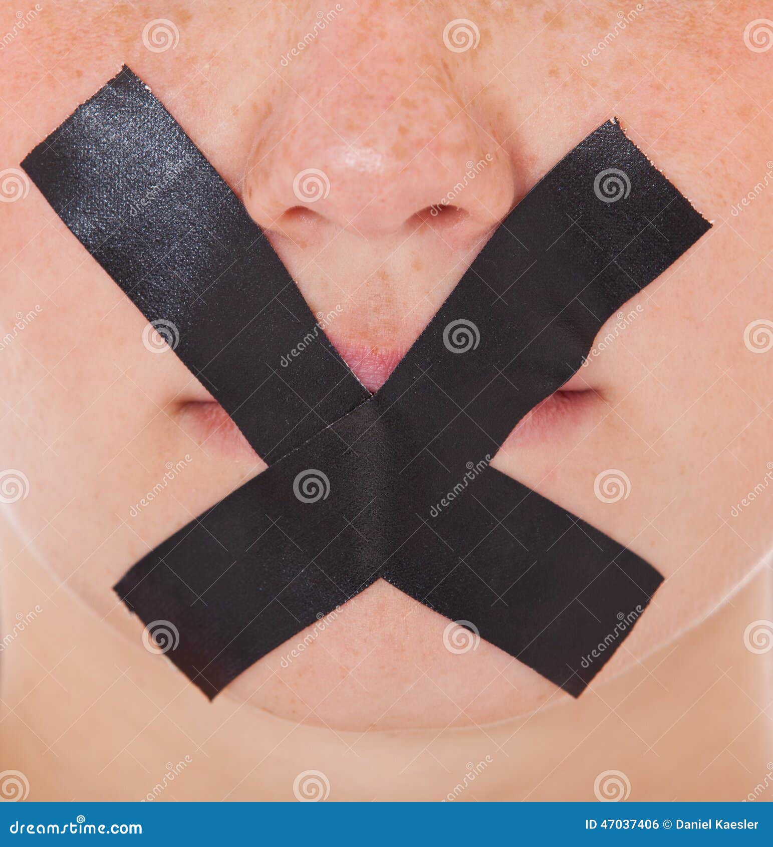 Taped mouth stock photo. Image of youth, teenager, taped - 47037406