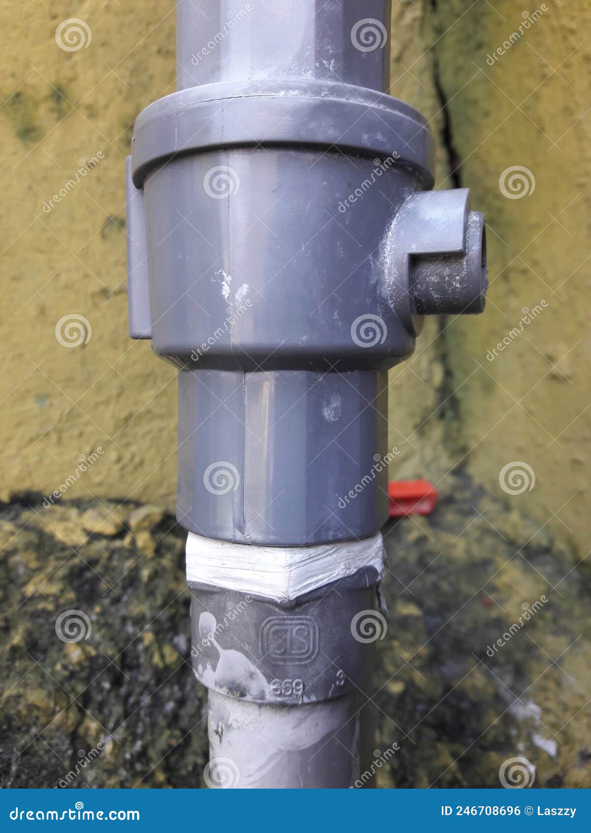 Taped Water Pipe without Handle Stock Photo - Image of water, hand ...