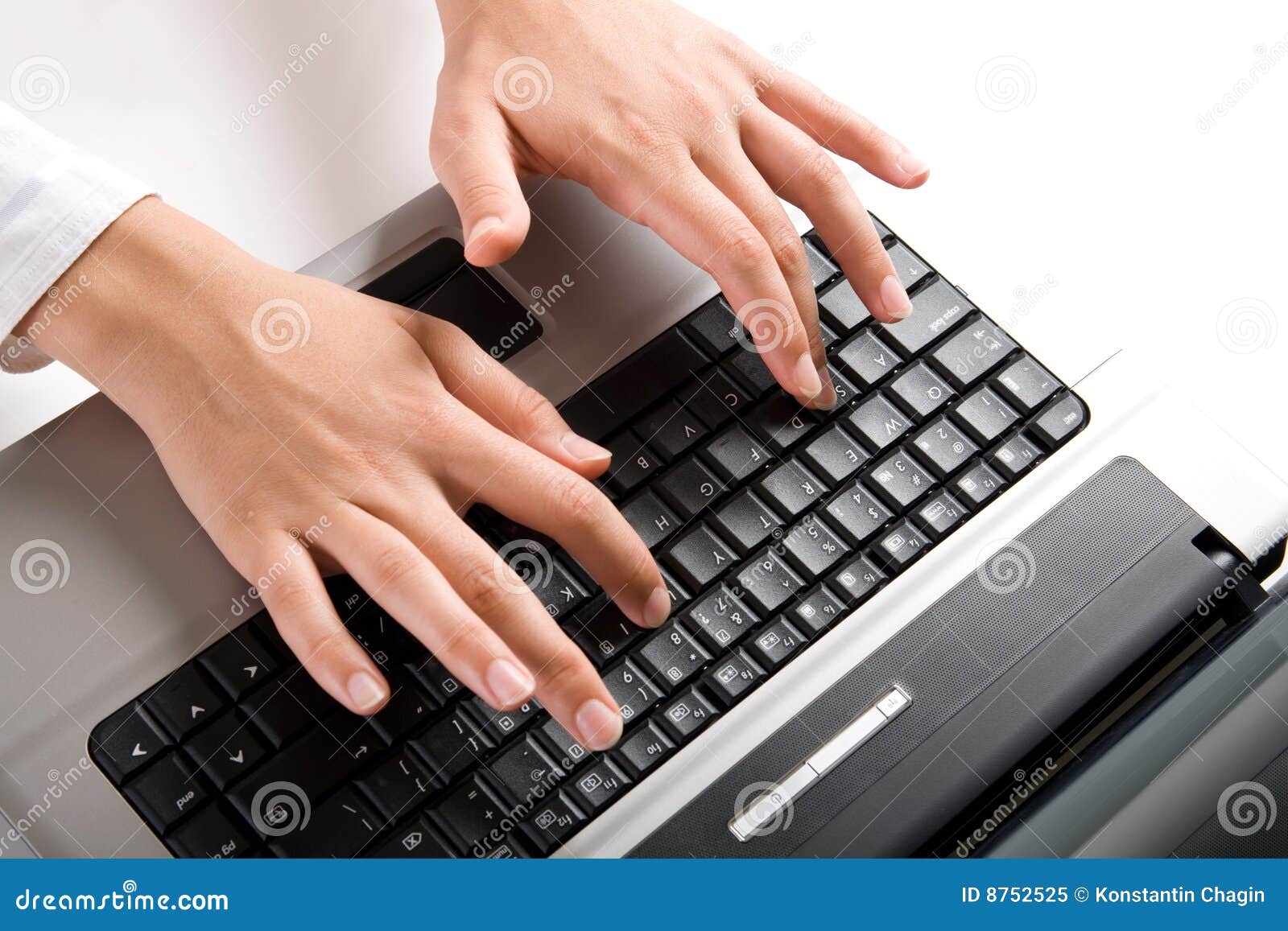 Taper une lettre image stock. Image du clavier, personne - 8752525