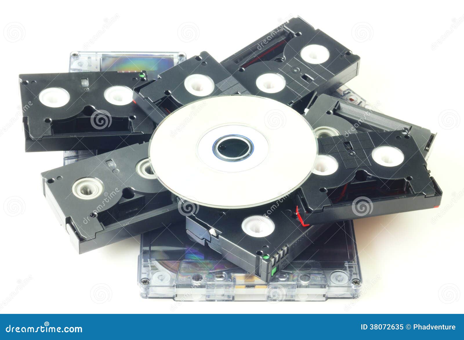 Tapes and DVD isolated stock image. Image of movie, music - 38072635