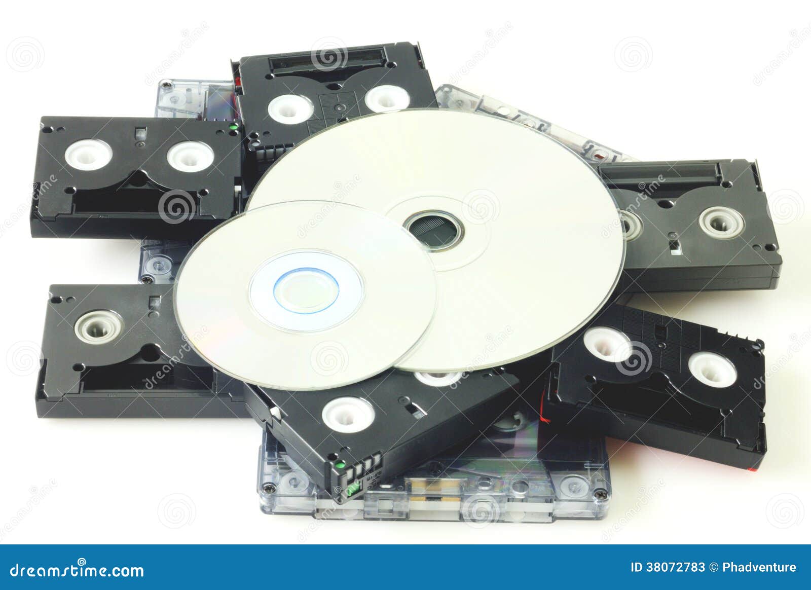 Tapes and DVD isolated stock image. Image of magnet, camera - 38072783