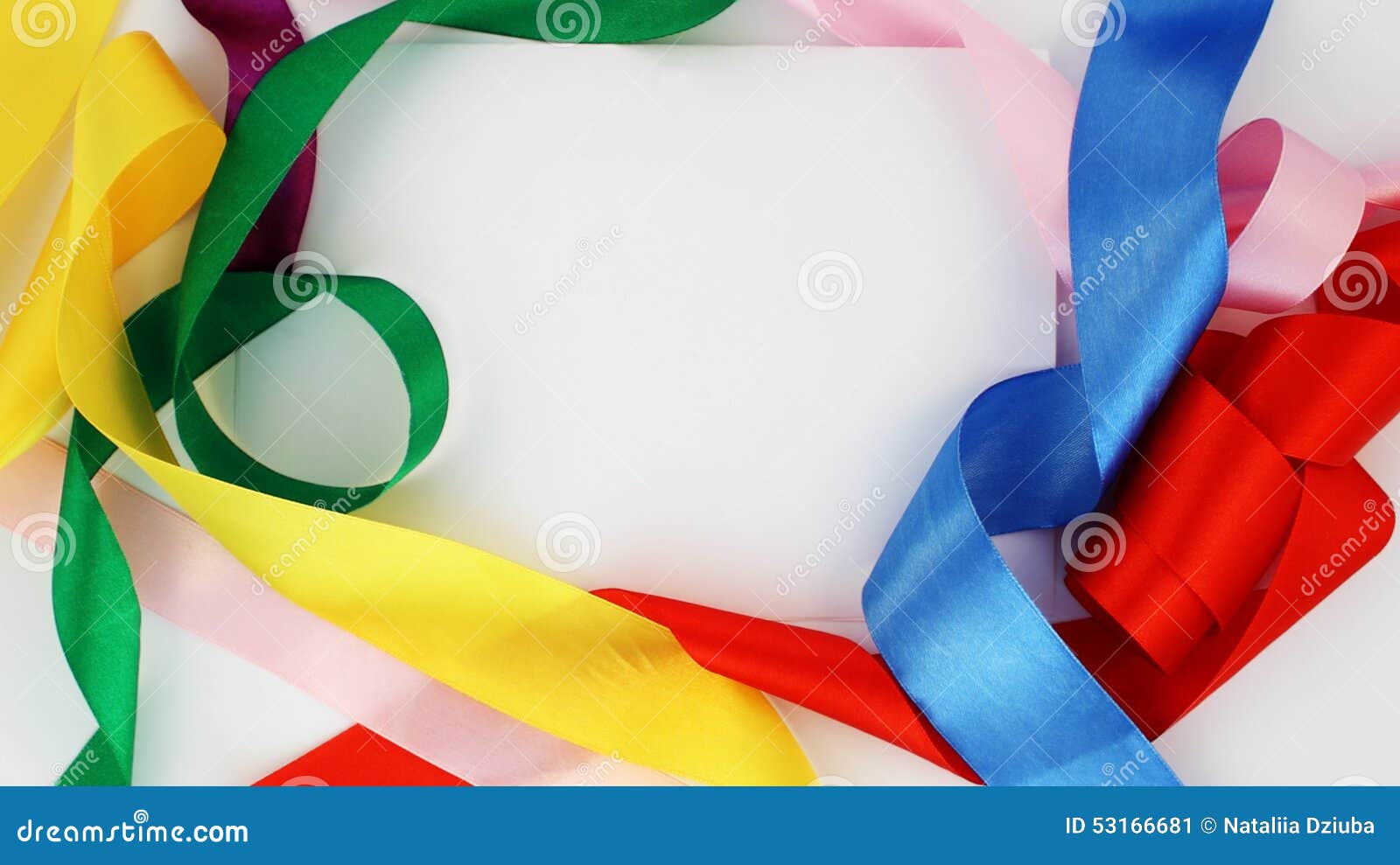 Tapes, ribbons frame stock image. Image of bright, colorful - 53166681