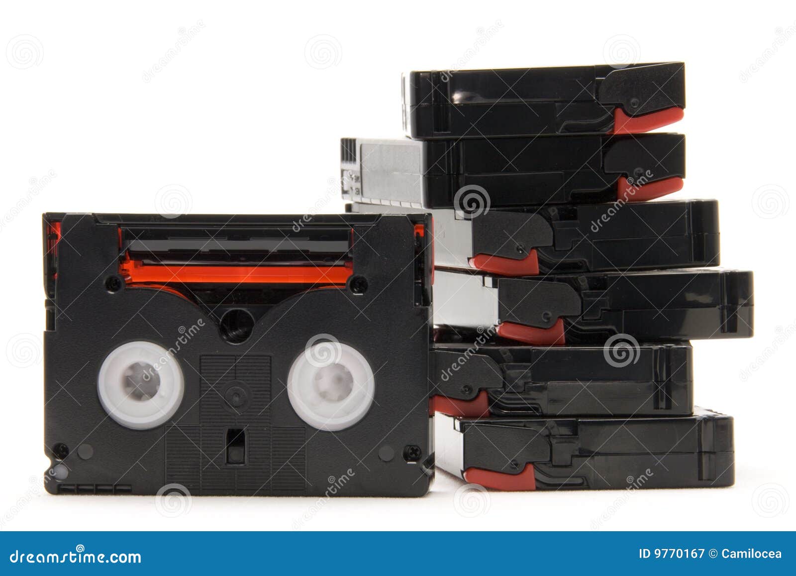 Tapes stack stock image. Image of data, editing, audio - 9770167