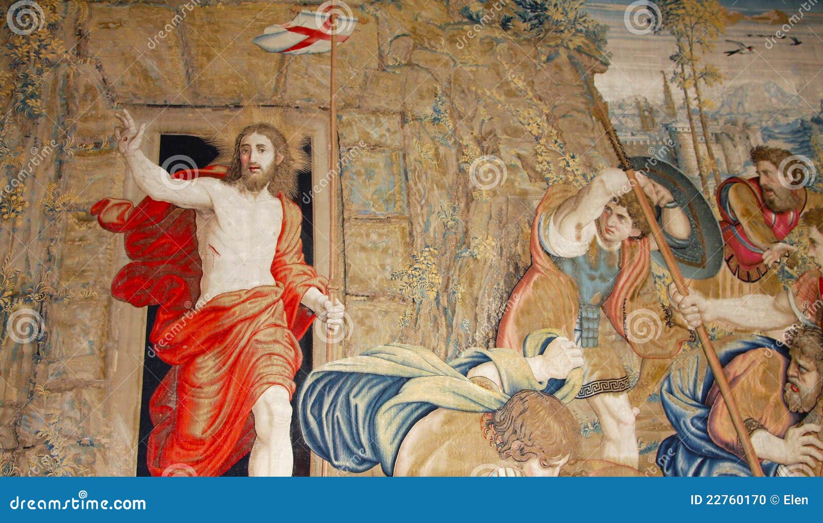 Tapestry with Jesus editorial image. Image of great, draw - 22760170