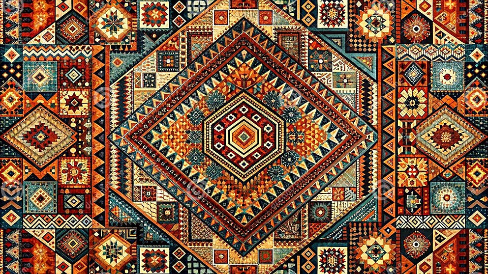 A Tapestry of Textures and Patterns a Geometric Abstract Exploration of Form and Structure ...