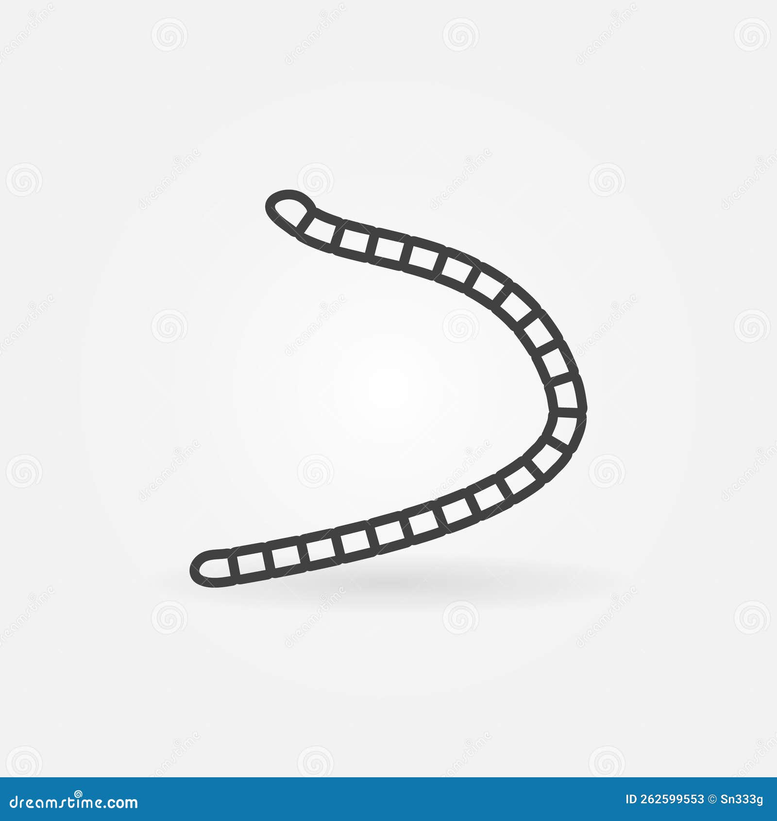 Tapeworm Outline Vector Concept Minimal Icon Or Sign Stock Vector Illustration Of Design