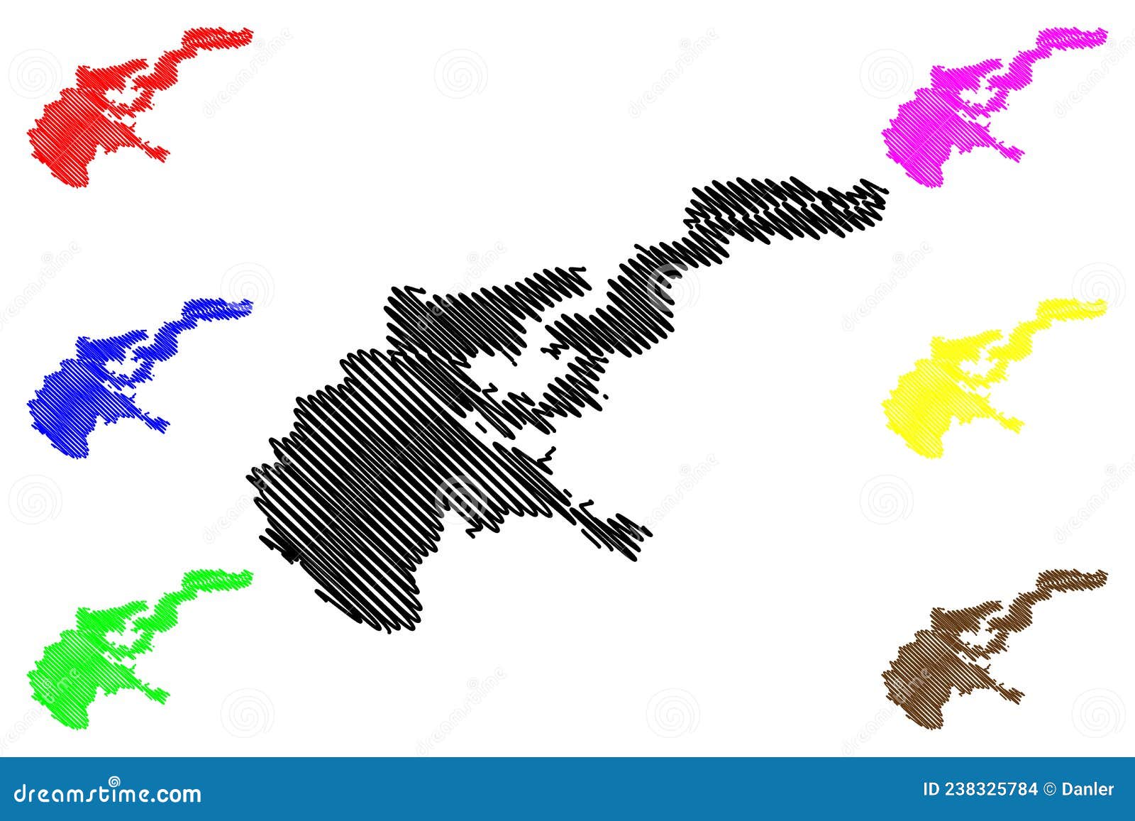 Tapi District Gujarat State, Republic of India Map Vector Illustration ...