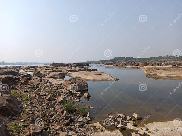 Tapi River Geological Structure Rocks Stock Photo - Image of tower ...