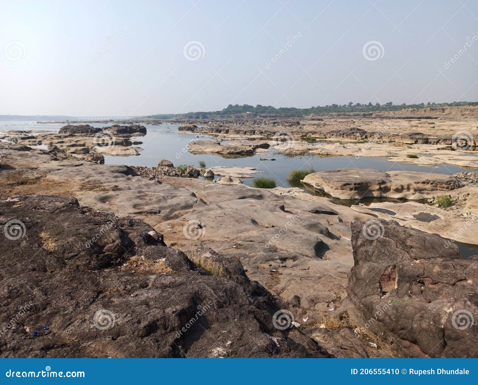 Tapi River Geological Structure Rocks Stock Photo - Image of wave ...