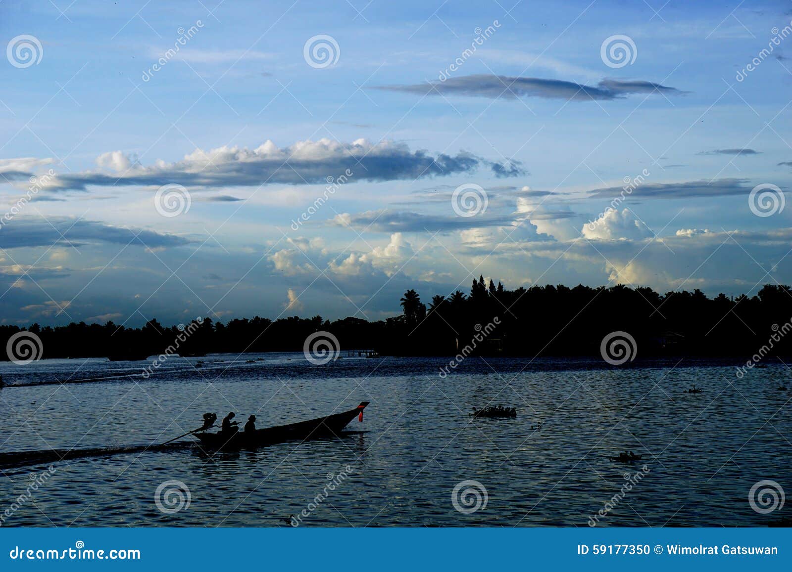 Tapi River Is The Main River In The Gujarat Of India. During The Eveing ...