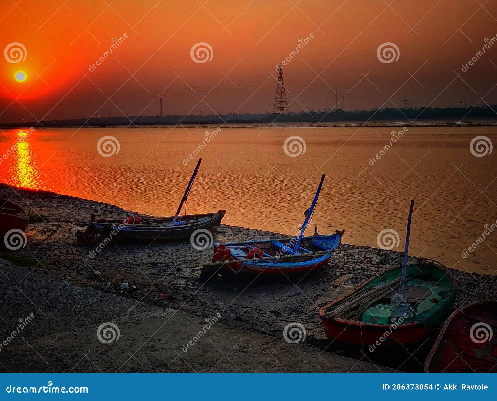 Tapi river stock photo. Image of ocean, evening, wave - 206373054