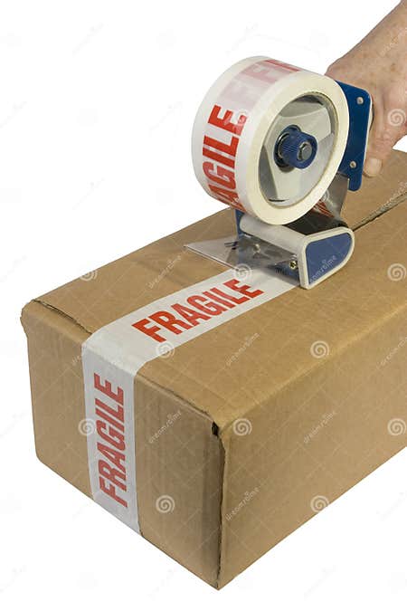 Taping a box stock image. Image of hand, roll, depot, package - 331227